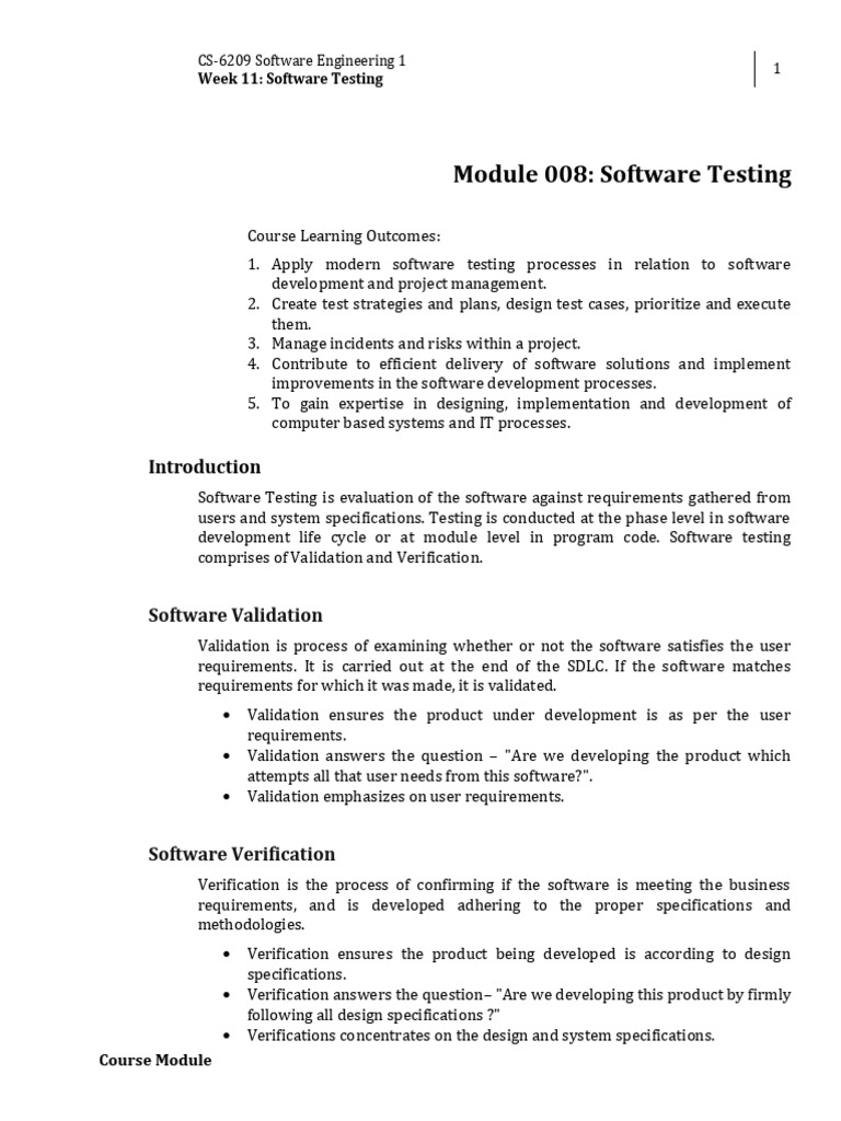 W11 - Software Testing | PDF | Software Testing | Software Release Life ... W11 - Software Testing | PDF | Software Testing | Software Release Life ...