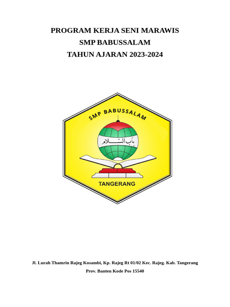 Program Kerja Seni Marawis | PDF