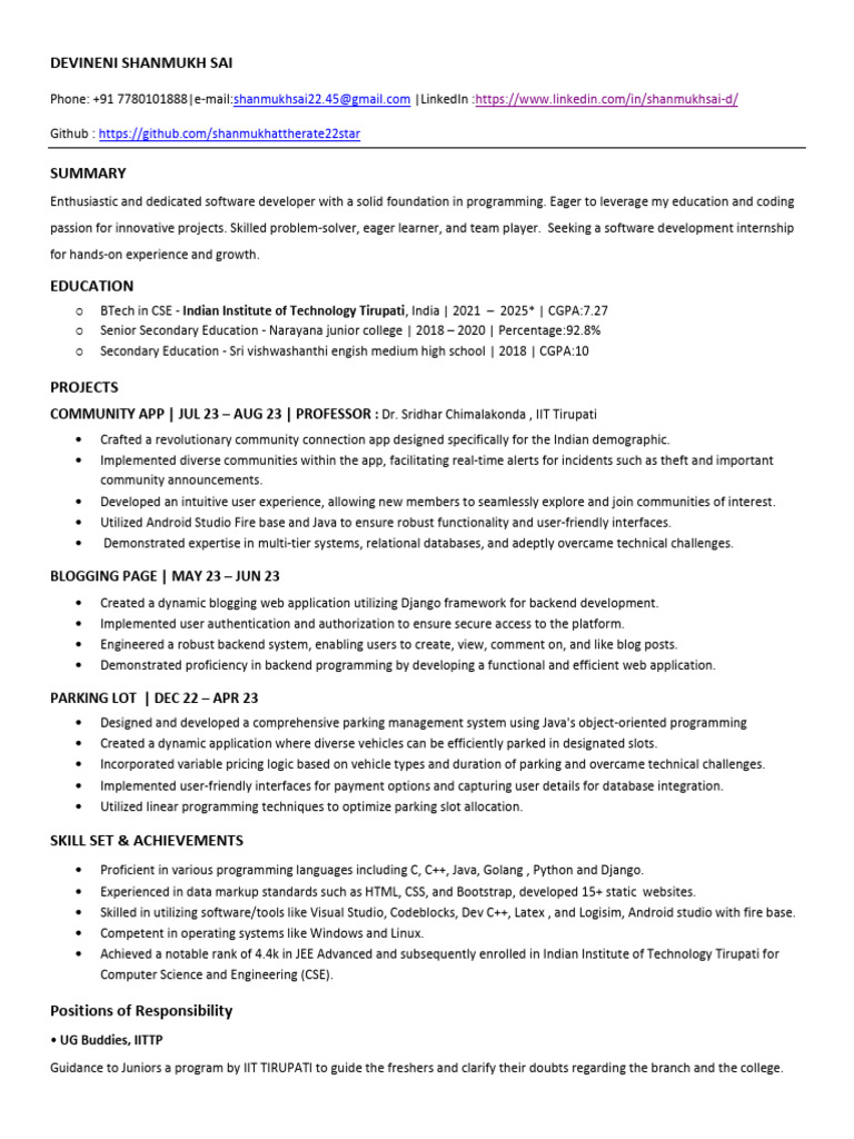 Dssai.resume | PDF | Mobile App | Java (Programming Language)