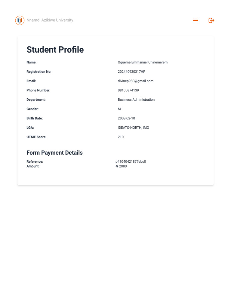 Student Profile | PDF | Career & Growth | Law
