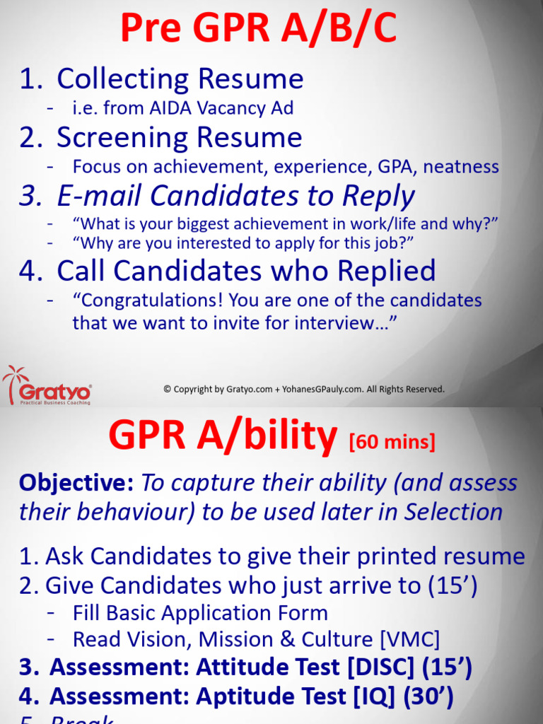 GPR Steps | PDF | Evaluation | Cognition