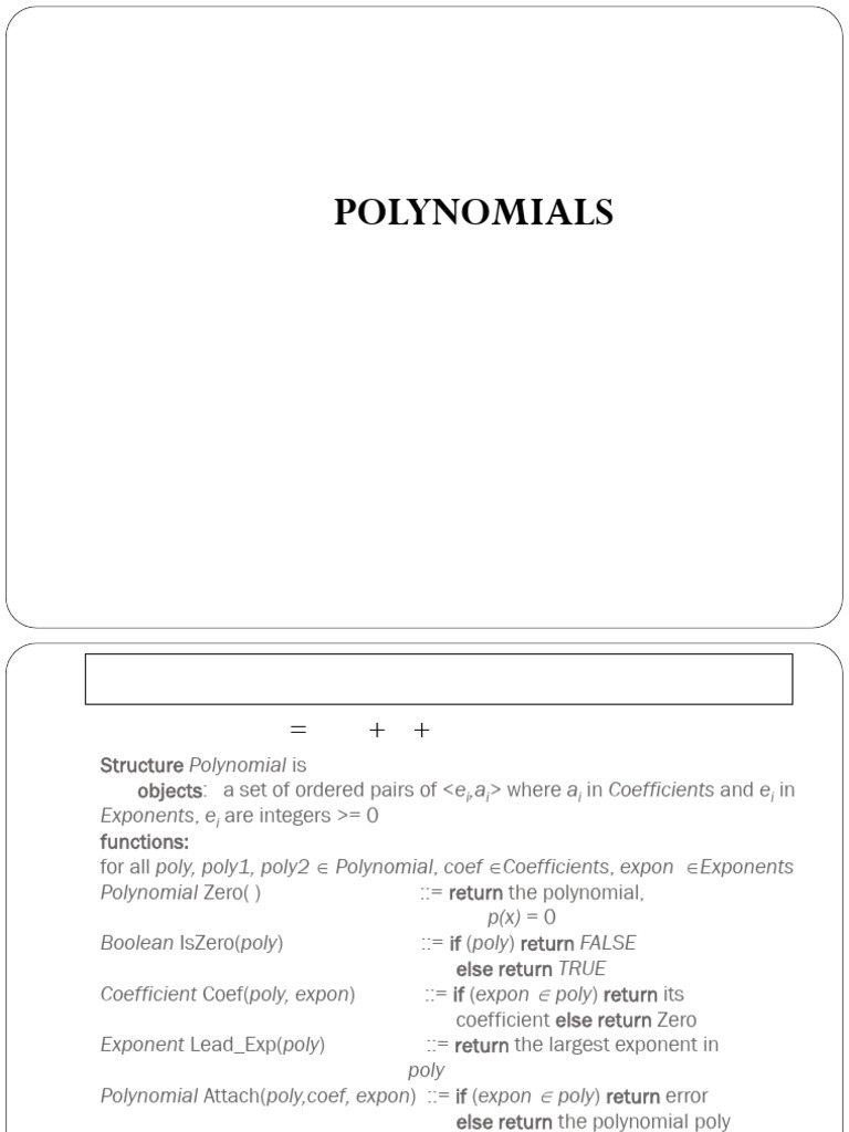 Polynomial Representation Methods | PDF | Polynomial | Computer Data