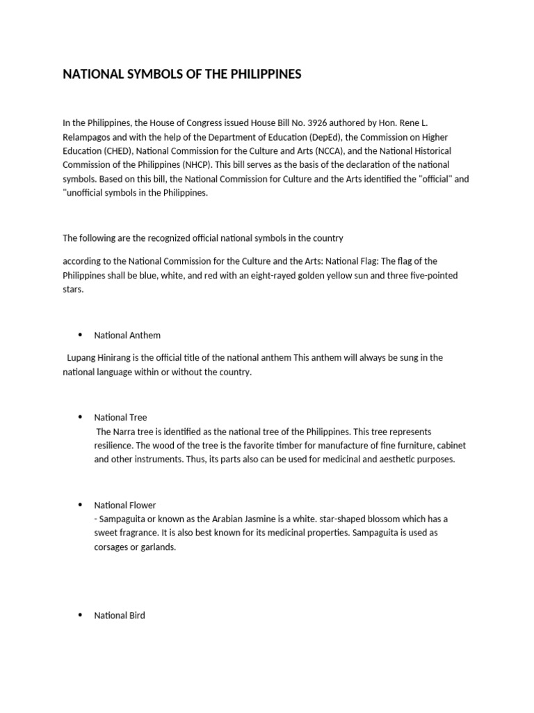 NATIONAL SYMBOLS-WPS Office | PDF | Philippines