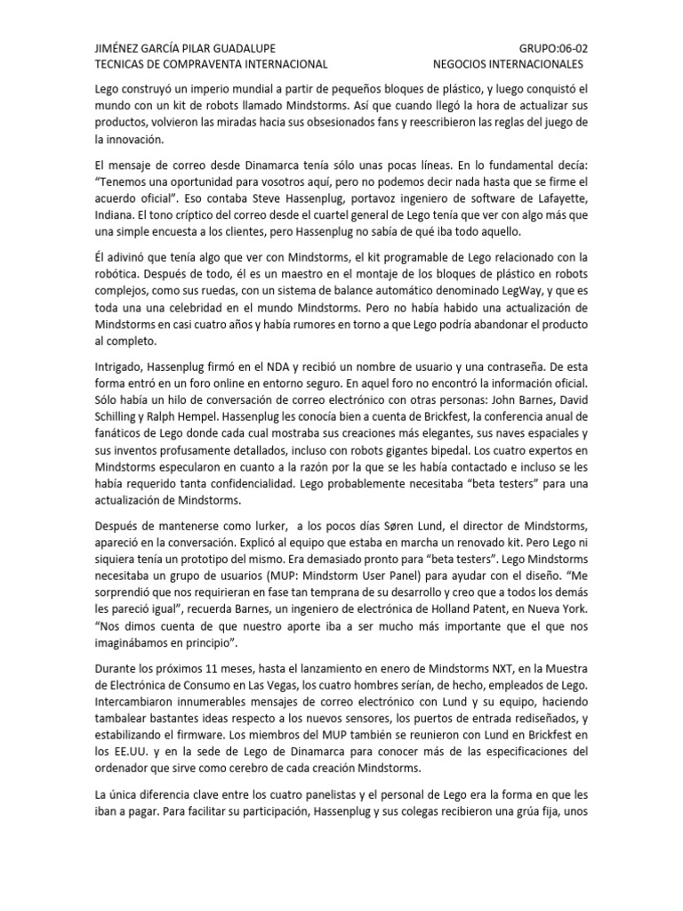 Caso Lego | PDF | Informática