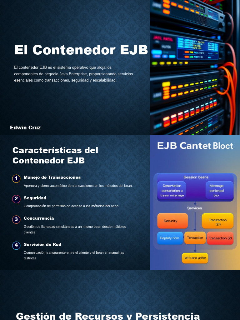 El Contenedor EJB | PDF | Servidor (Computación) | Escalabilidad