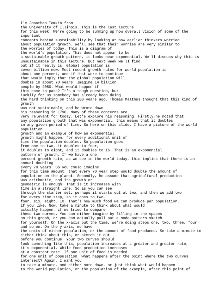 Malthus | PDF | Economies