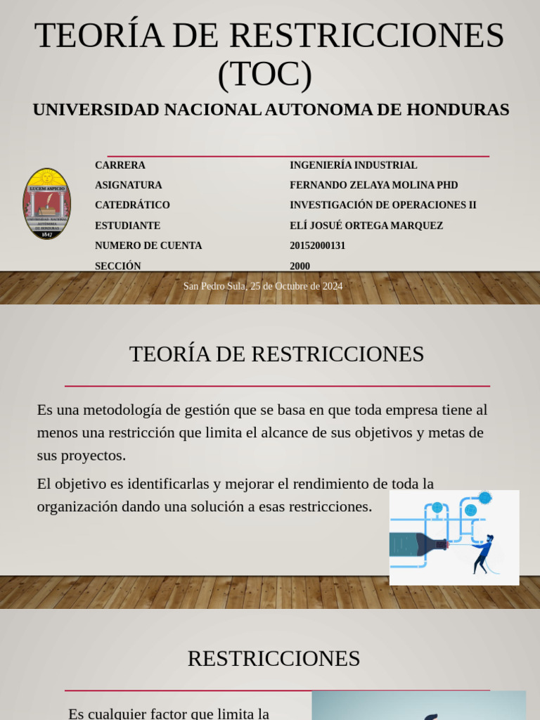 Teoría de Restricciones (TOC) | PDF | Economias