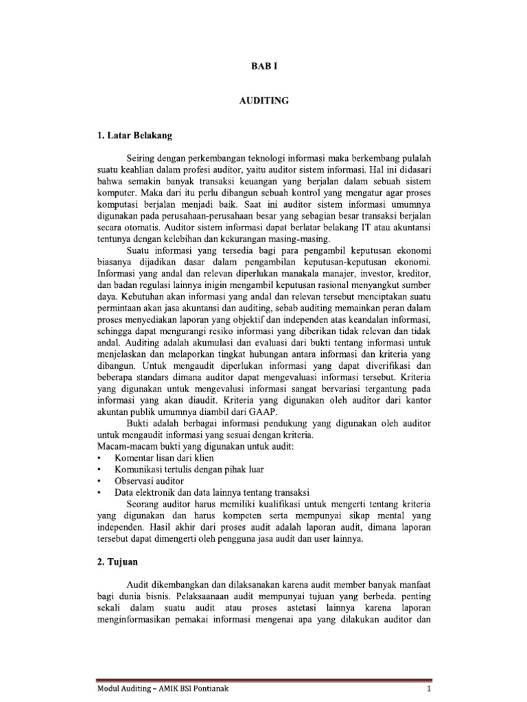 Materi Auditing | PDF