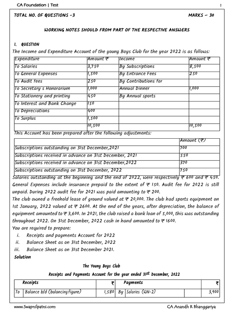 NPO Test - Teacher's | PDF | Expense | Balance Sheet