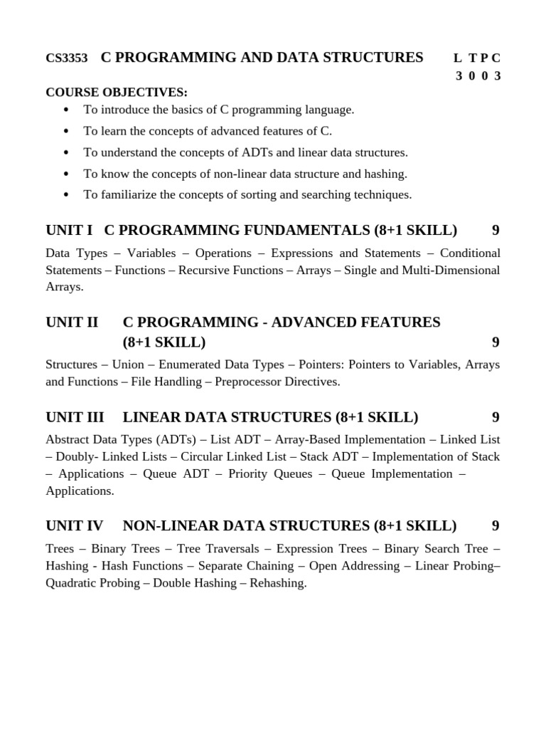 Cs3353 CD Updated | PDF | Object Oriented Programming | Queue (Abstract Data Type)