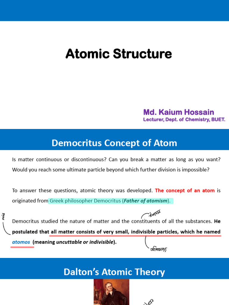 Atomic Structure Pdf Atomic Orbital Electron