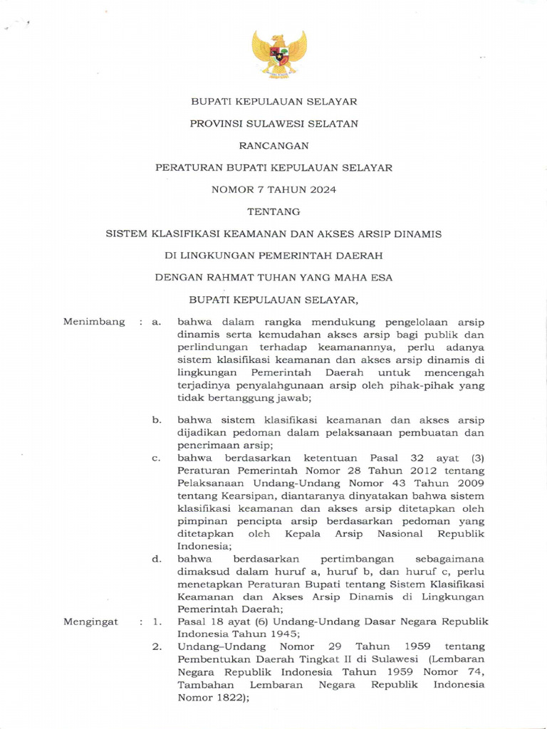 Perpub Sistem Klasifikasi Keamanan Dan Akses Arsip Dinamis20240625 ...