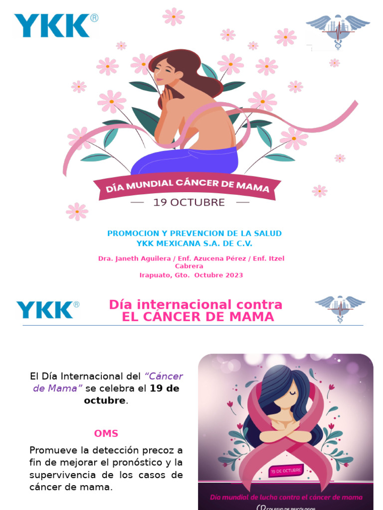 Cáncer de Mama Octubre 2023 PLATICA | PDF | Cáncer de mama | Pecho