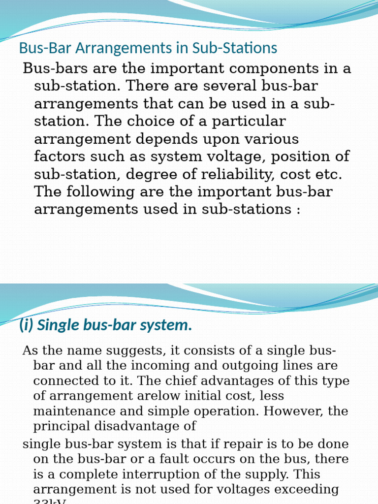 Bus bar Arrangement | PDF | Electrical Substation | Electrical Components
