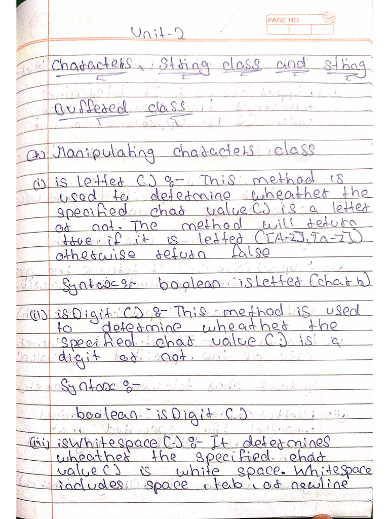 Core Java Unit 2 | PDF