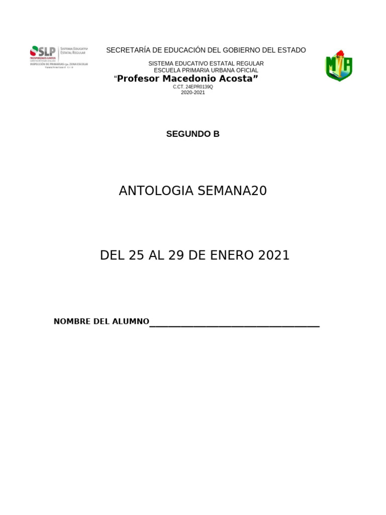 Antologia Semana 20 - Delia | PDF