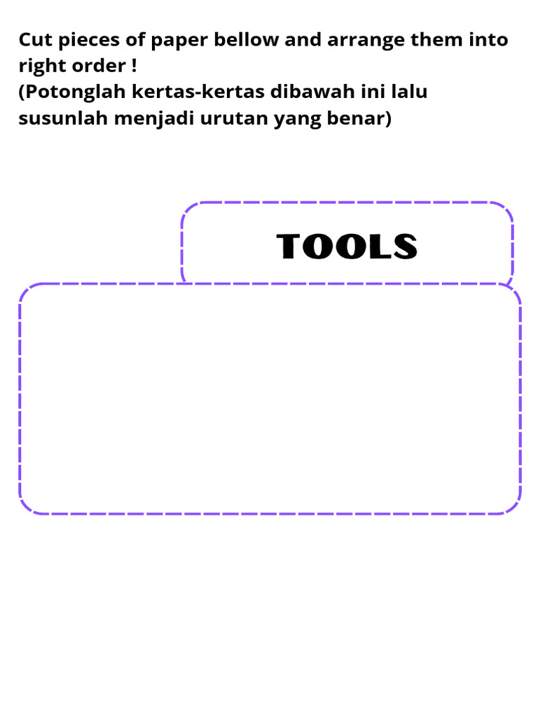 Cut Pieces of Paper Bellow and Arrange Them Into Right Order ! | PDF