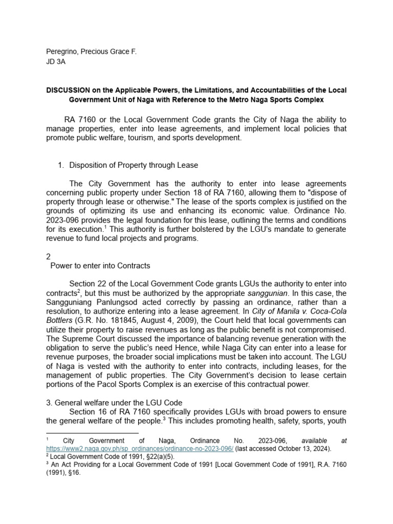 PEREGRINO Discussion Analysis | PDF | Public–Private Partnership | Lease