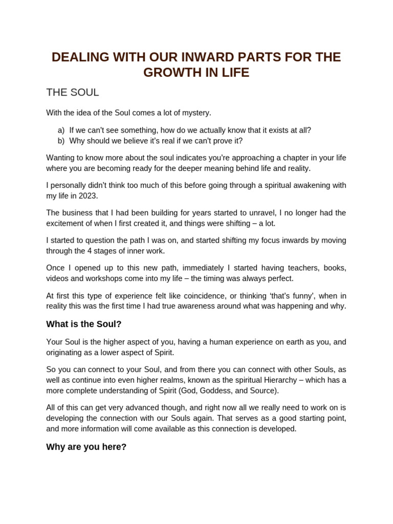 Understanding the Soul's Journey | PDF | God The Father | Resurrection ...