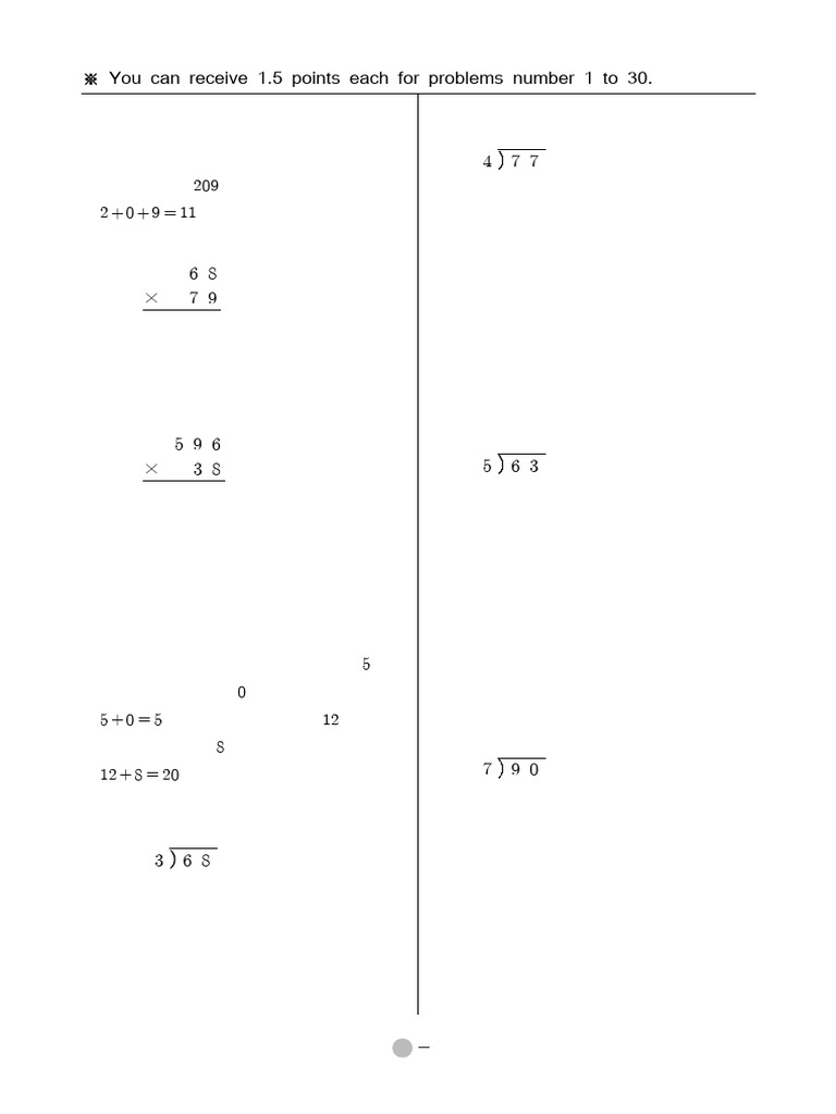 Grade 4 Math Problem Set | PDF | Mathematics | Elementary Mathematics