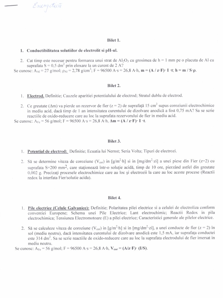 Bilete Examen | PDF