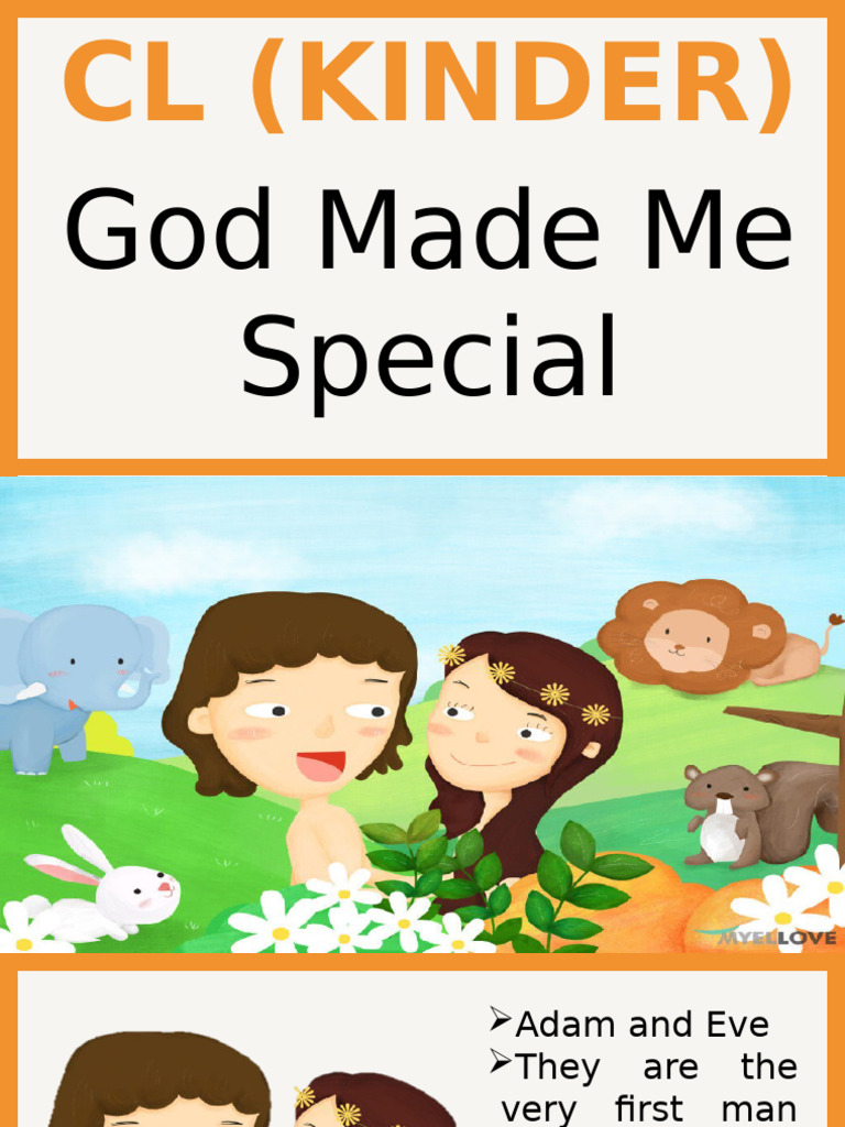God Made Me Special: Adam & Eve | PDF