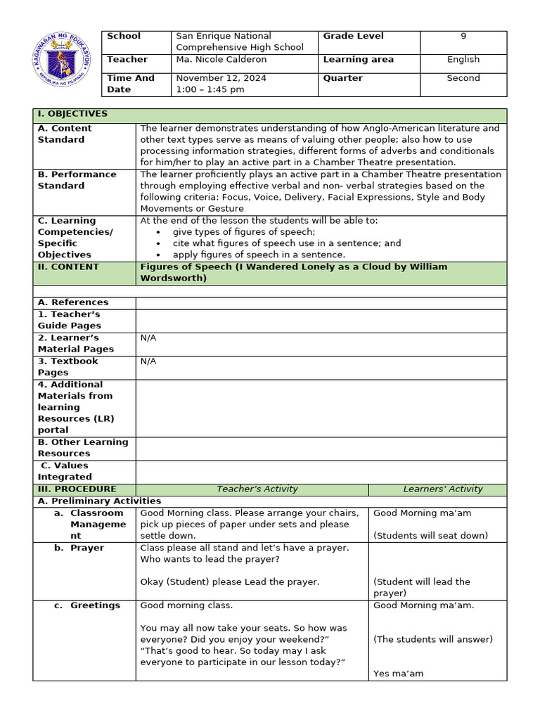 Figures of Speech | PDF | Learning | Human Communication