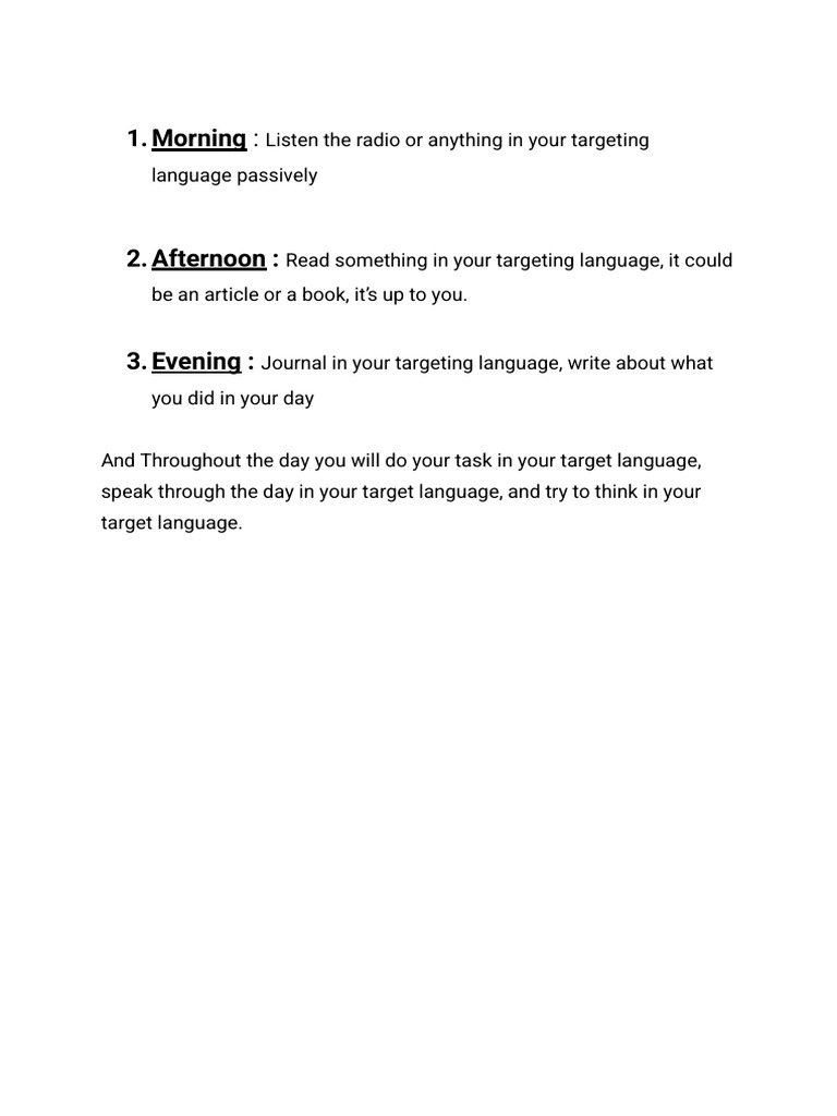 Language Learning Routine | PDF