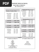 Bell Schedule 2023-24 Final | PDF