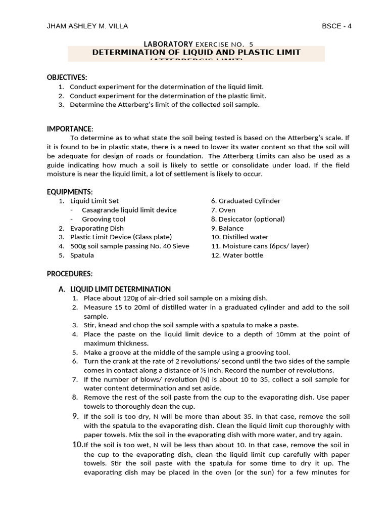 Laboratory Exercise No 5 | PDF | Materials | Civil Engineering