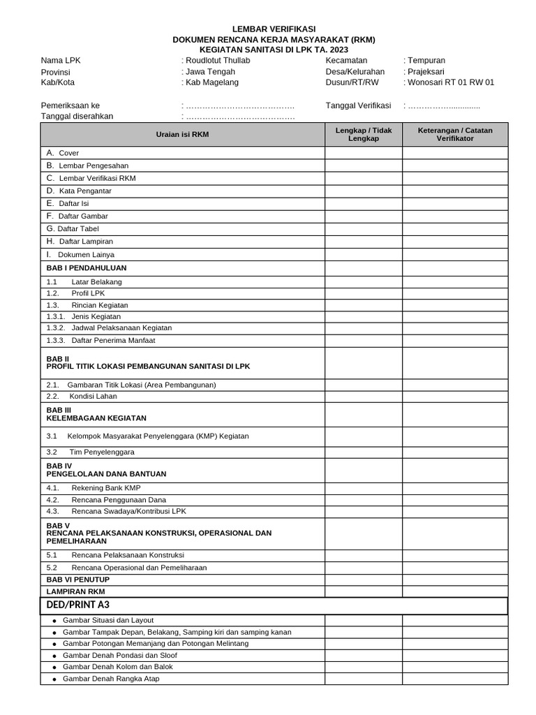 LEMBAR VERIFIKASI RKM IBM 2023 Yes | PDF
