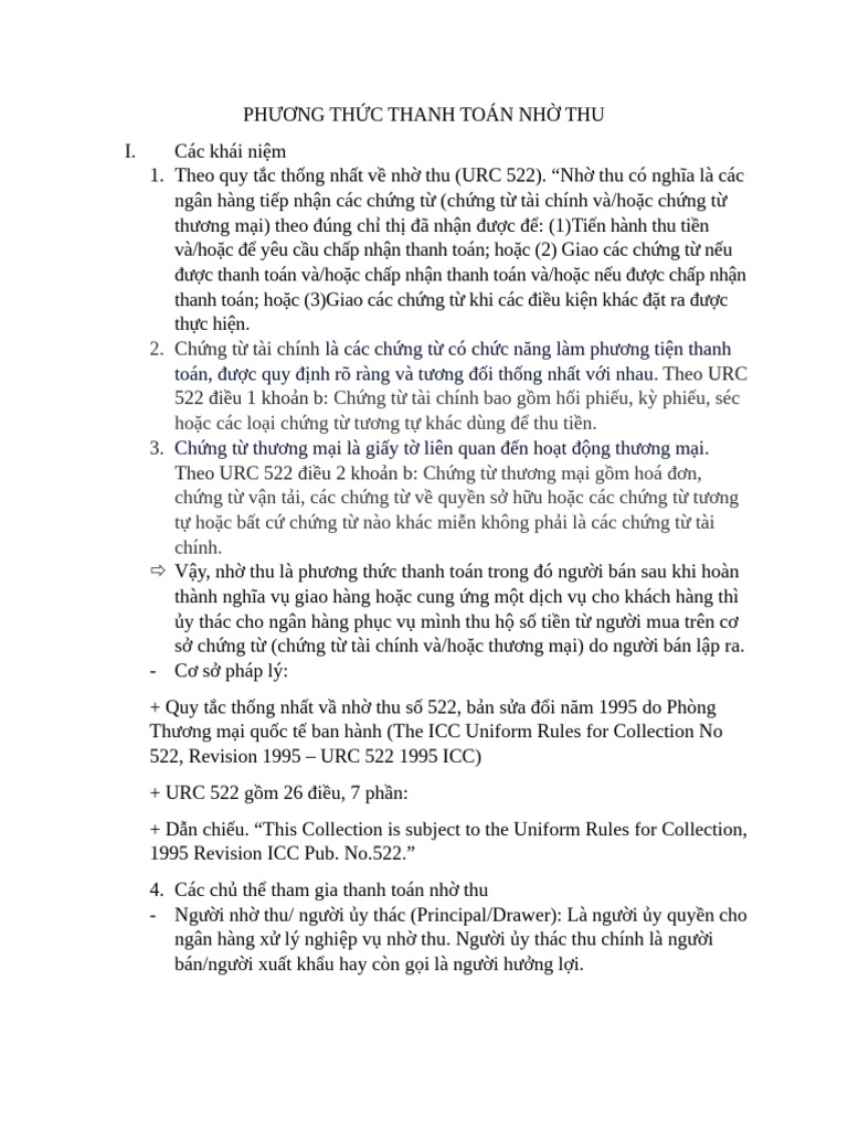 Khái Quát Phương TH C Thanh Toán NH Thu | PDF