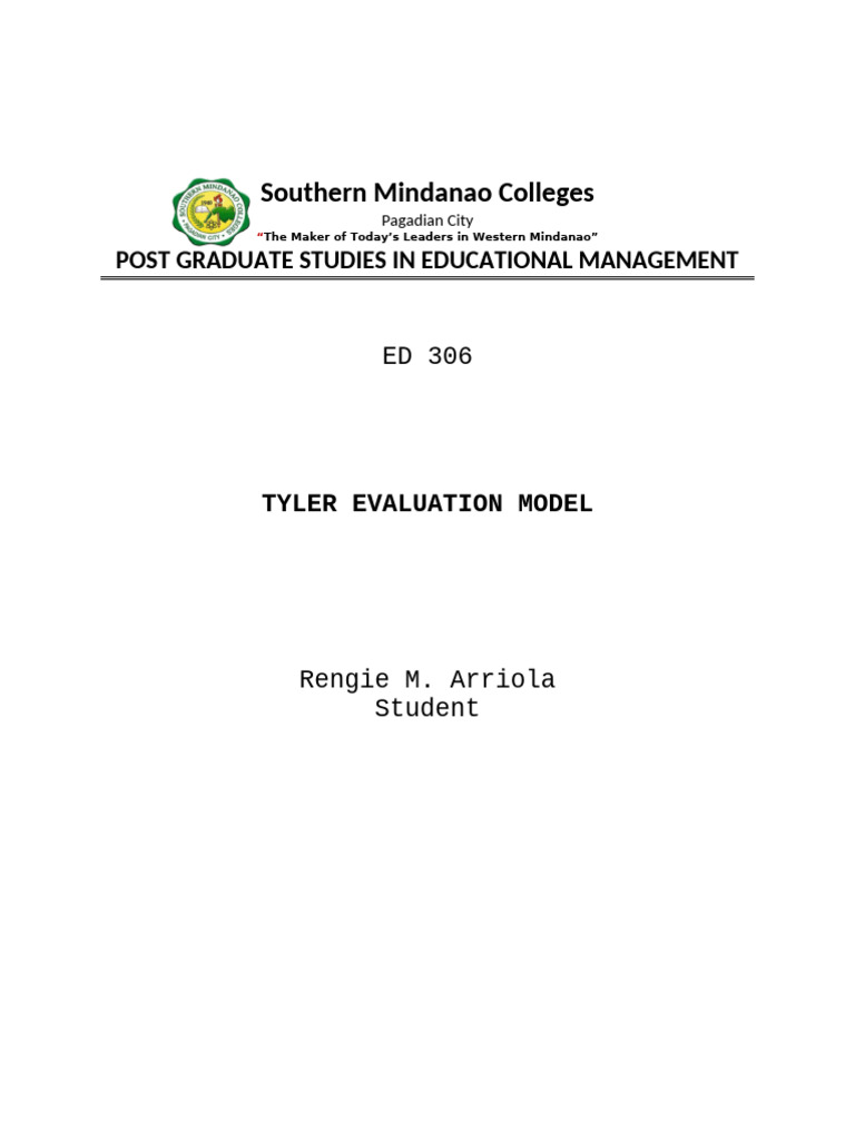 Arriola, Rengie M. Ed 306 Collateral Report | PDF | Evaluation ...