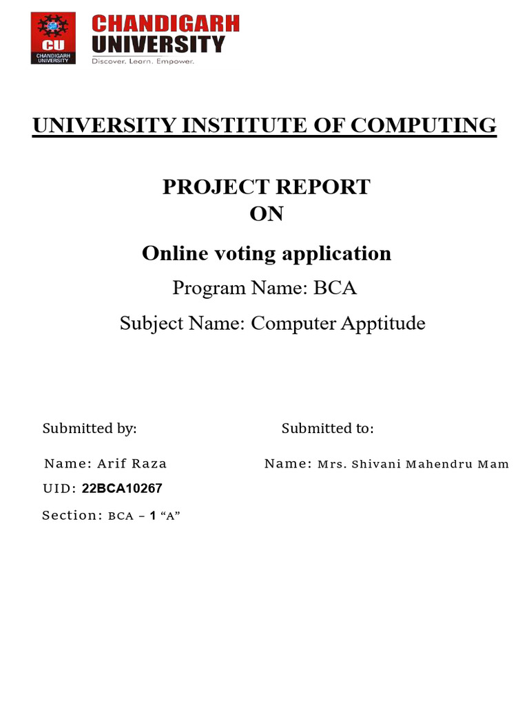 Arif | PDF | Voting | User (Computing)