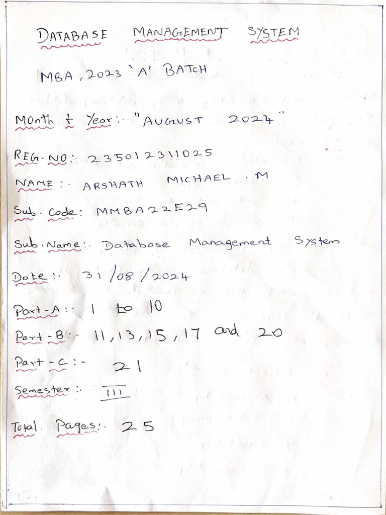 DataBase Management System | PDF