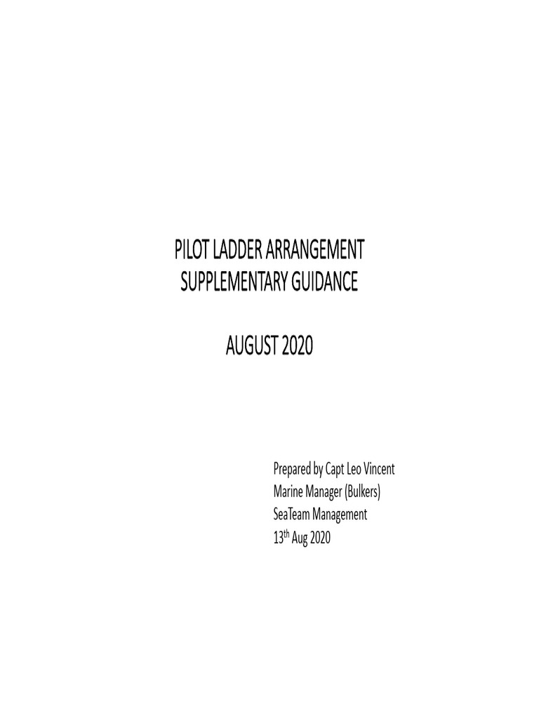 PIlot Ladder Additional Guidance Aug 2020rev1 | PDF | Ships