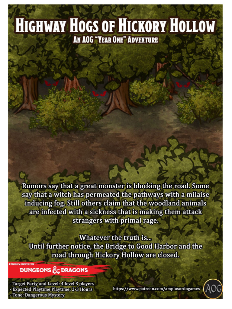 ADV L04 The Highway Hogs of Hickory Hollow | PDF