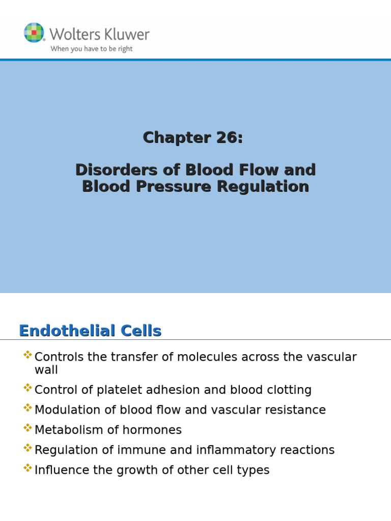 Disorders of Blood Flow and Blood Pressure Regulation | PDF ...