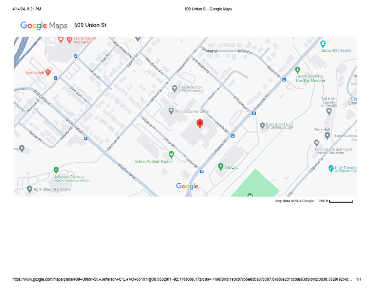 609 Union St Location Map | PDF