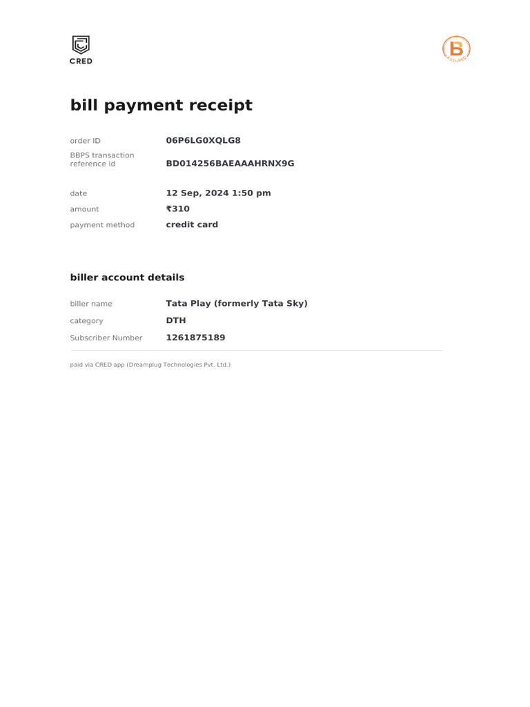 Payment Receipt | PDF