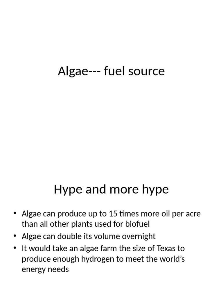 Algae Fuel Pdf Biofuel Sustainable Technologies