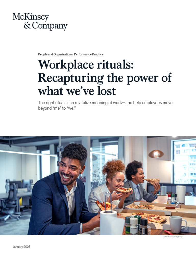 Workplace Rituals Recapturing The Power of What Weve Lost - Final | PDF ...