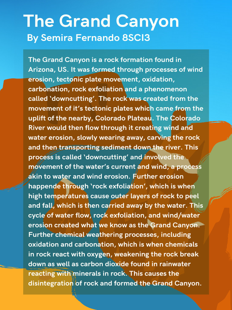 Grand Canyon and How Its Formed | PDF