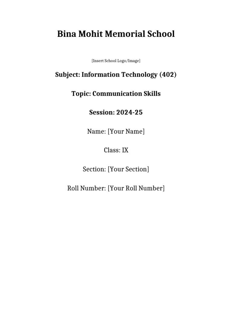 Communication Skills Practical File Updated | PDF | Communication | Nonverbal Communication