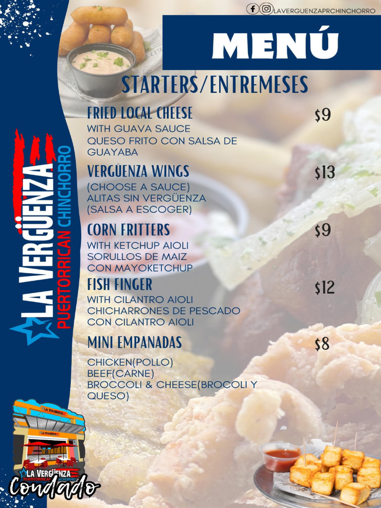 Verguenza Menu Condado | PDF