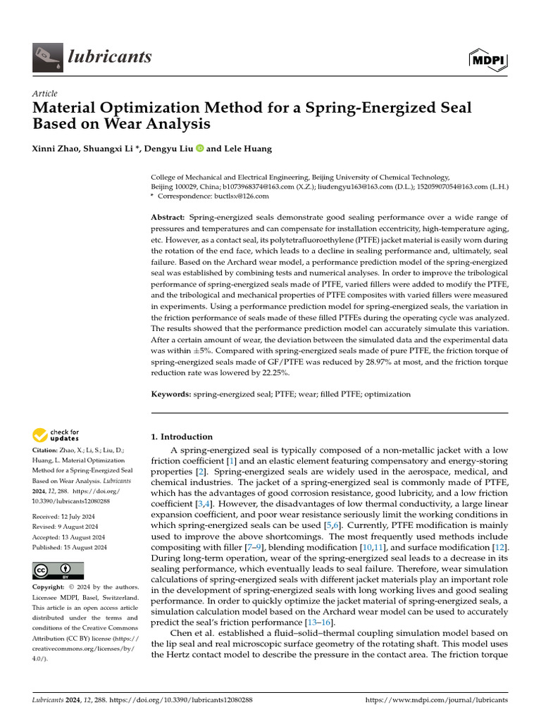 Material Optimization Method For A Spring-Energize | PDF | Strength Of ...