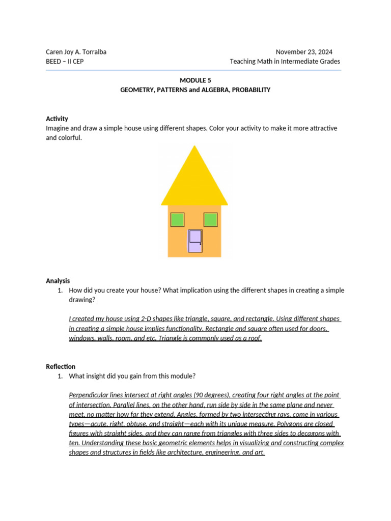 Tmig Modules 5 and 6 - Torralba | PDF | Mathematics | Shape