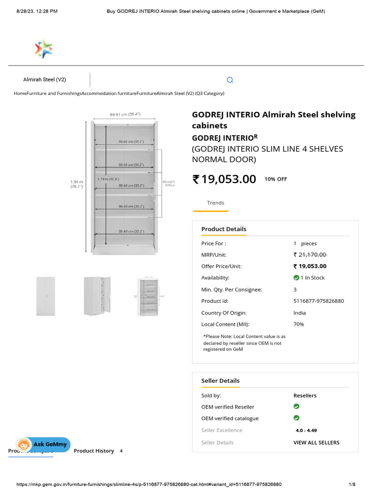 GODREJ INTERIO Almirah | PDF | Cabinetry | Door