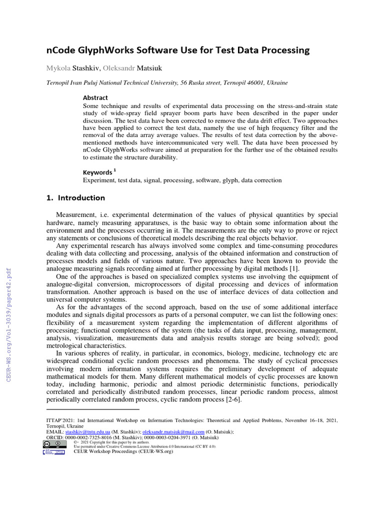 Ncode GlyphWorks Software Use For Test Data Processing | PDF | Data ...