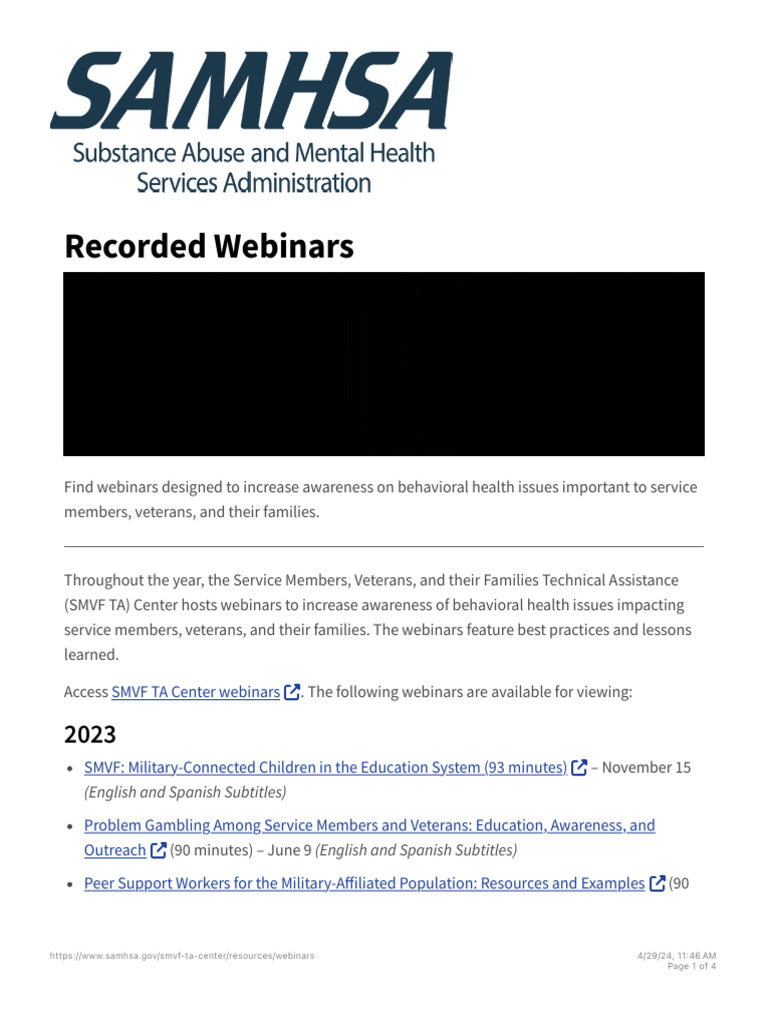 Samsha tip sheet pdf 1 | PDF | Mental Health | Veteran